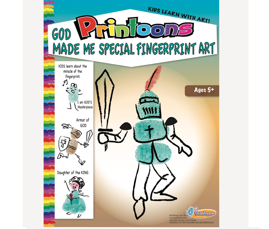 GOD MADE Me SPECIAL Fingerprint Art, God Loves Me, Daughter of the King ...