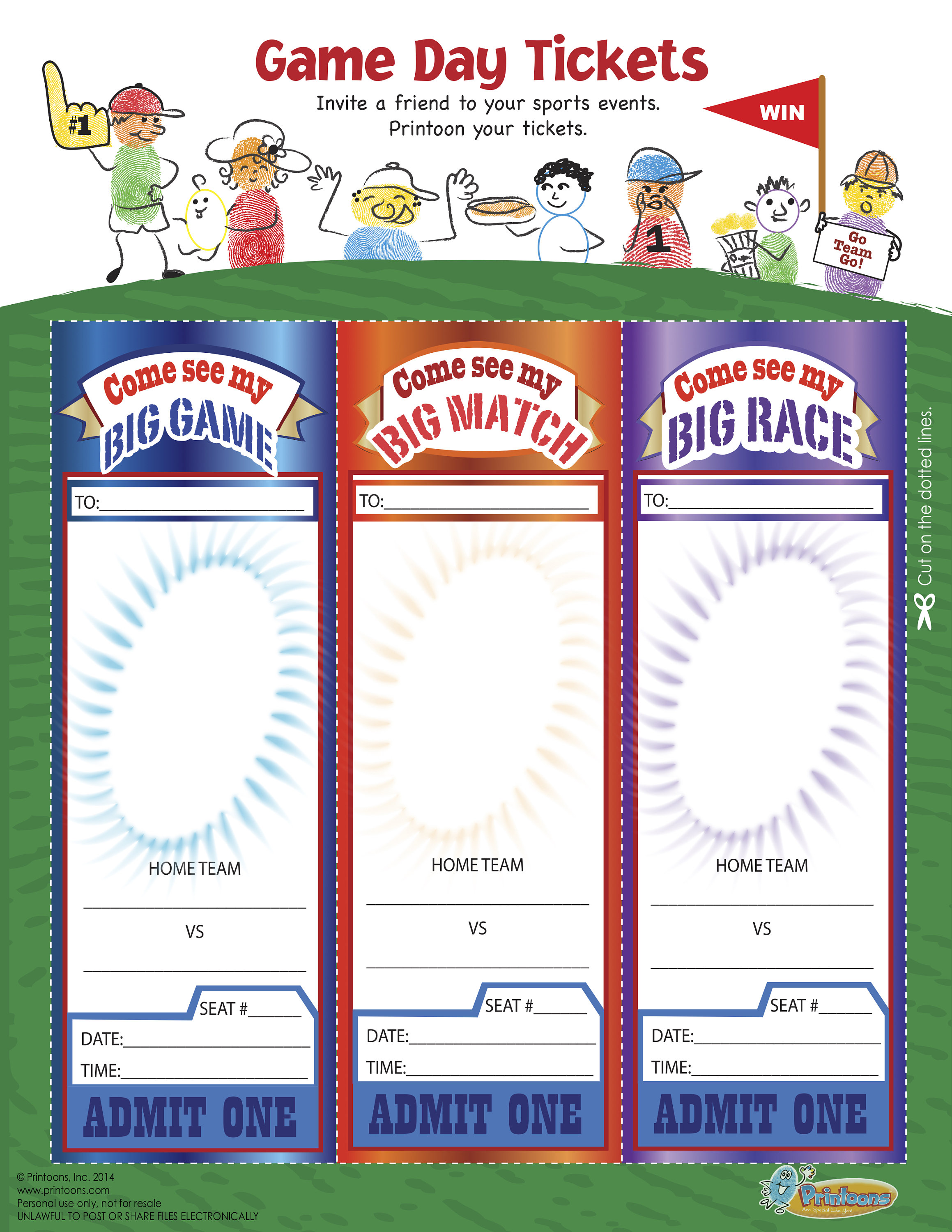 SPORTS THUMBPRINT CRAFTS, Sports Digital Download Fingerprint Art Kit, Sports Crafts, Sports Diy ...