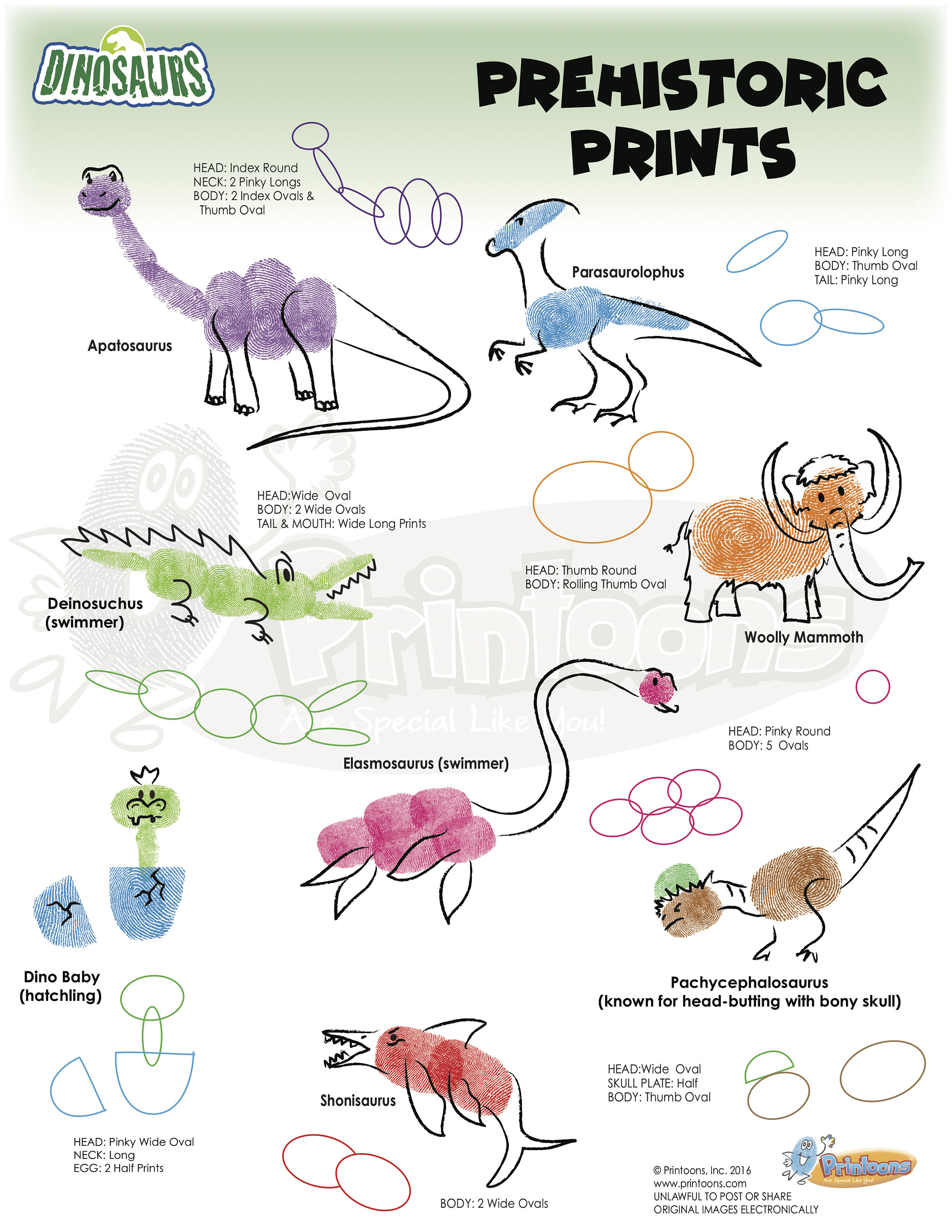 DINOSAUR 3D PLAYSET DIORAMA Fingerprint Art, Dinosaur Download ...