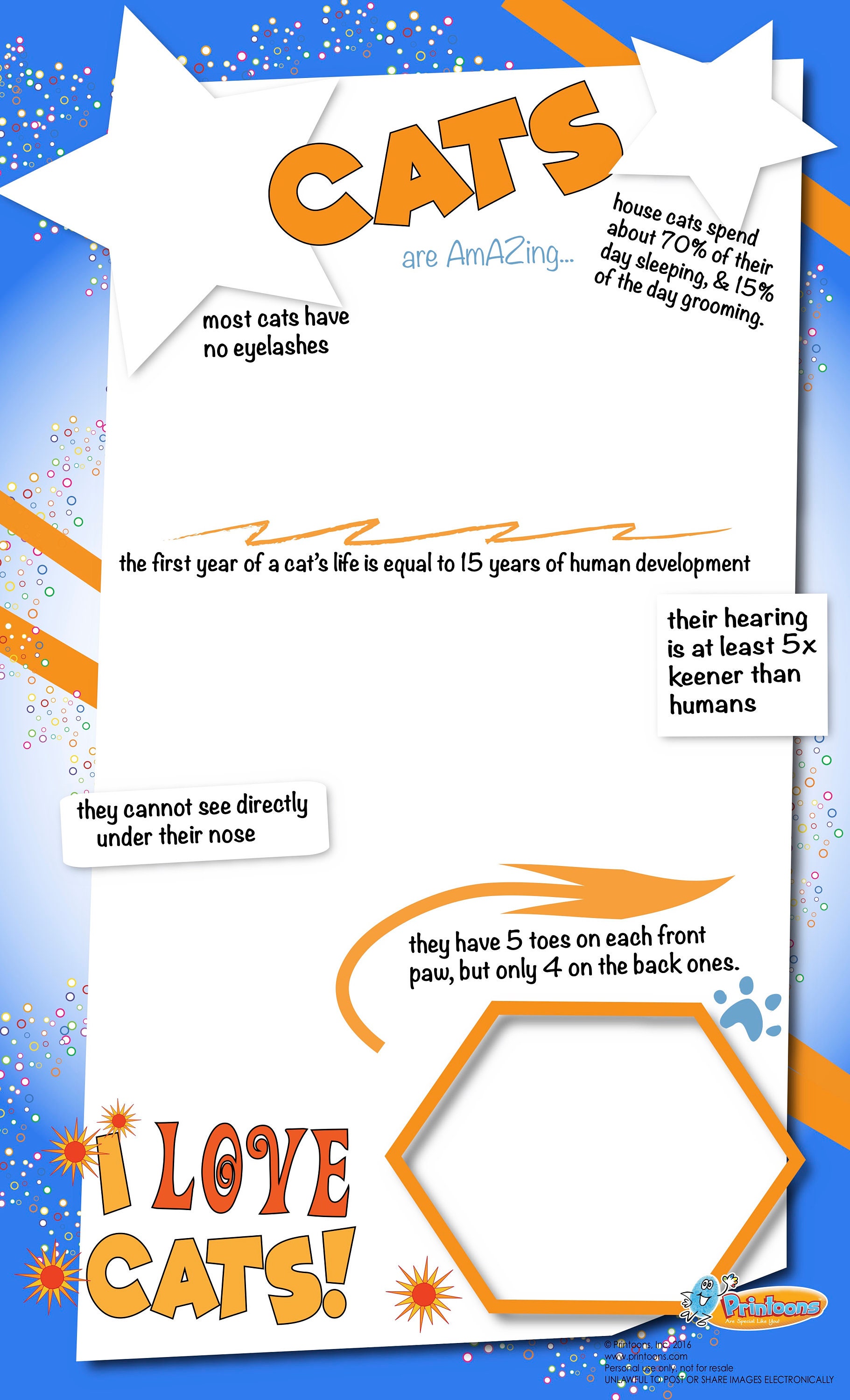 CAT POSTERS Fingerprint Art, Cat Fingerprint Art Party Fun, Feline ...