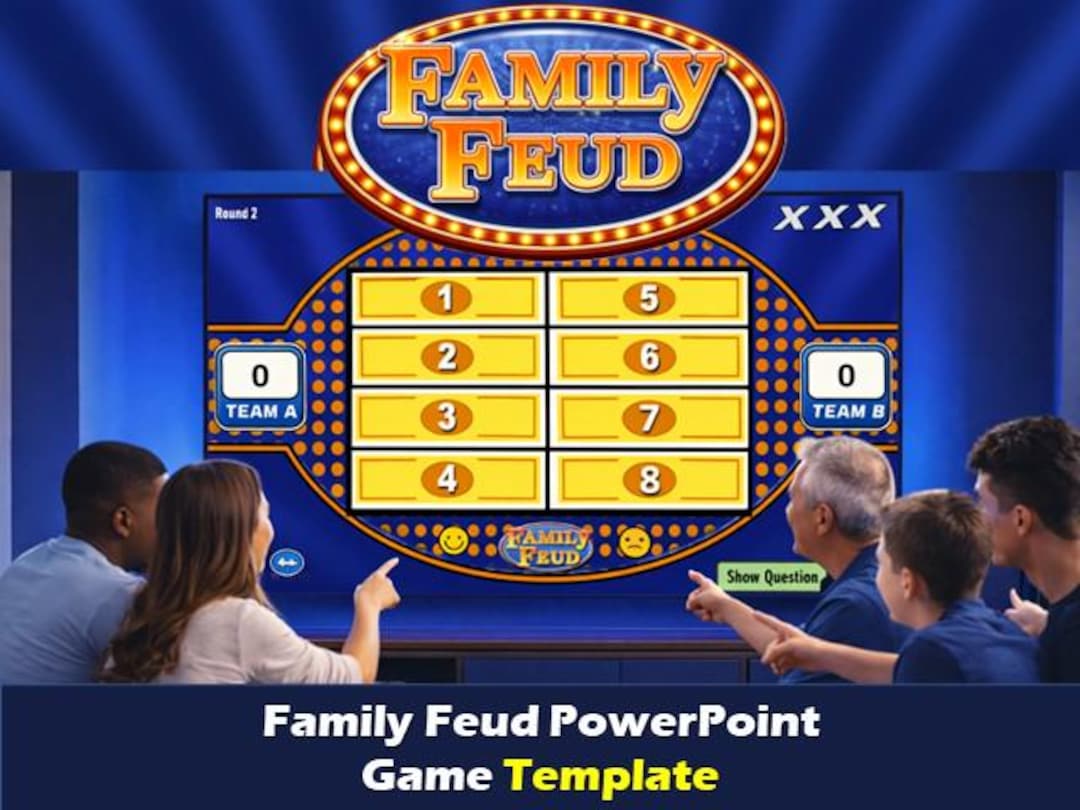 Family Feud Powerpoint Game Template With Automatic Scoring - Etsy