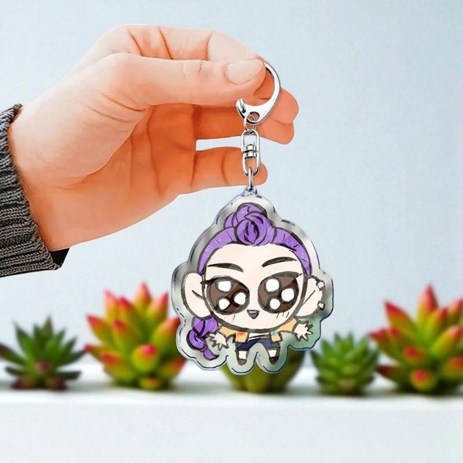 Kpop Demon Hunters Keychain – Cute Saja Boys Acrylic Charm – Chibi ...