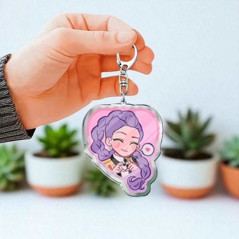 KPOP Demon Hunters Keychains – Huntrix Chibi Keychain – Kpop Demon ...