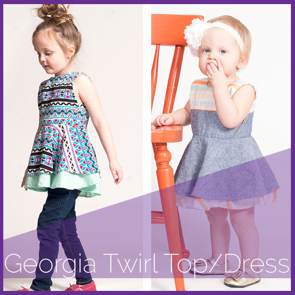 Georgia Twirl Dress and Tunic PDF Sewing Pattern - Etsy