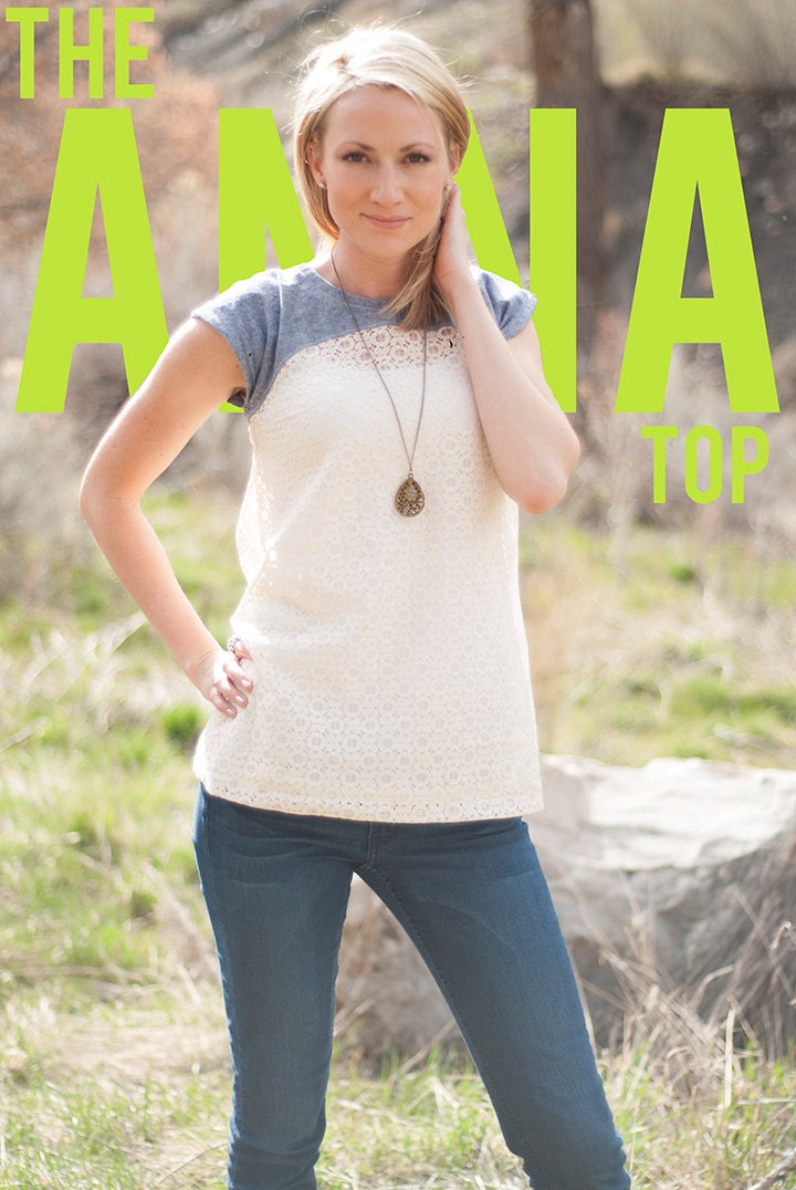 Anna Top and Dress PDF Sewing Pattern - Etsy