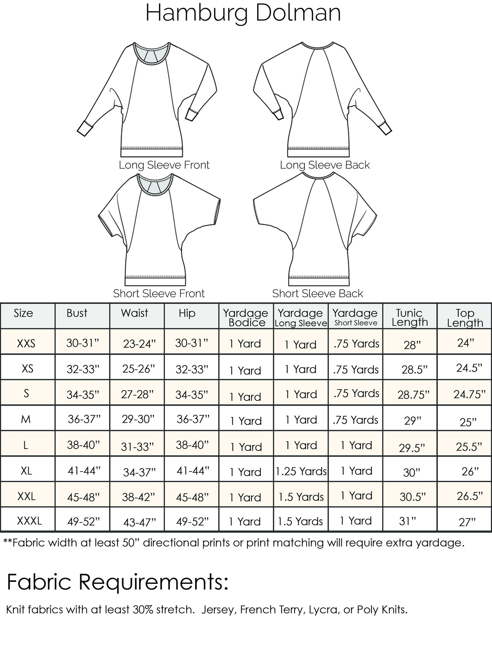 Hamburg Dolman PDF Sewing Pattern - Etsy