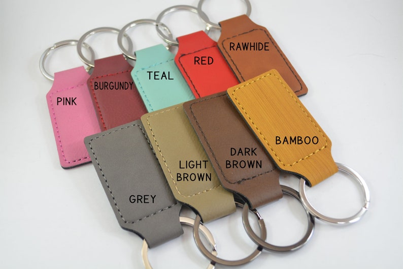 Personalized Keychain Vegan Leather Keychain Vegan Key - Etsy