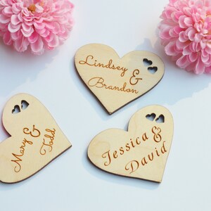 Personalized Hearts, Heart Wedding Favors, Wedding Favors, Rustic ...