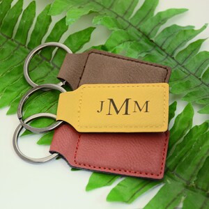 Personalized Vegan Leather Keychain, Vegan Key Chain, Key Fob ...