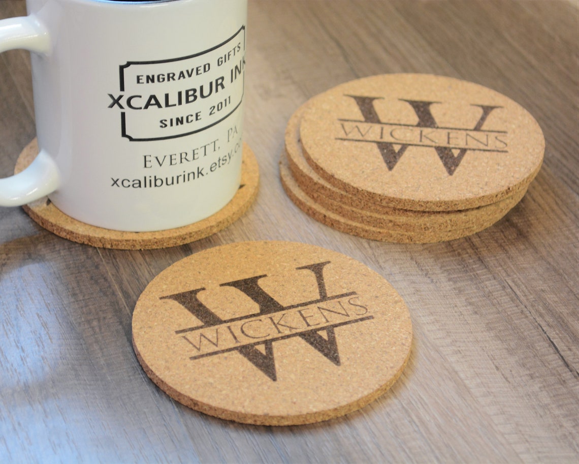 Coaster Set, Personalized Cork Coasters, Personalized Coasters ...