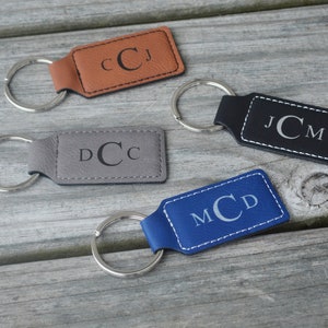 Personalized Vegan Leather Keychain, Vegan Key Chain, Key Fob ...