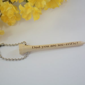 Golf Tee Key Ring, Golf Key Chain, Gift for Golfer, Tee-rrific Dad ...
