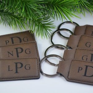 Personalized Vegan Leather Keychain, Vegan Key Chain, Key Fob ...