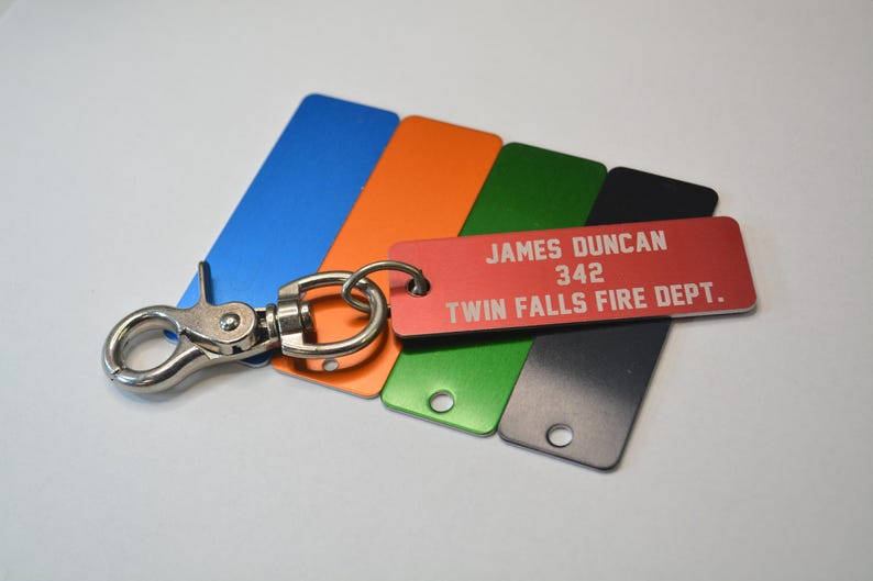 Engraved Accountability Tag, First Responder Keychain, Personalized ...