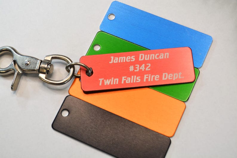 Engraved Accountability Tag, First Responder Keychain, Personalized ...