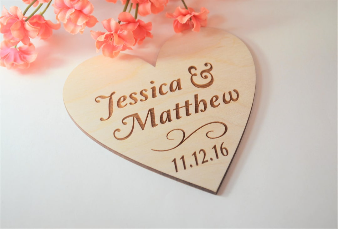 Personalized Heart, Heart, Engagement, Wedding, Anniversary Gift, Bride ...
