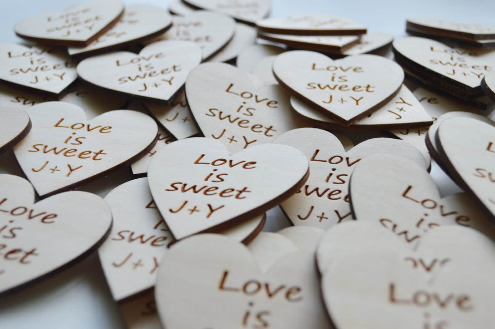 Personalized Wooden Heart Wedding Favors Engraved Wood - Etsy