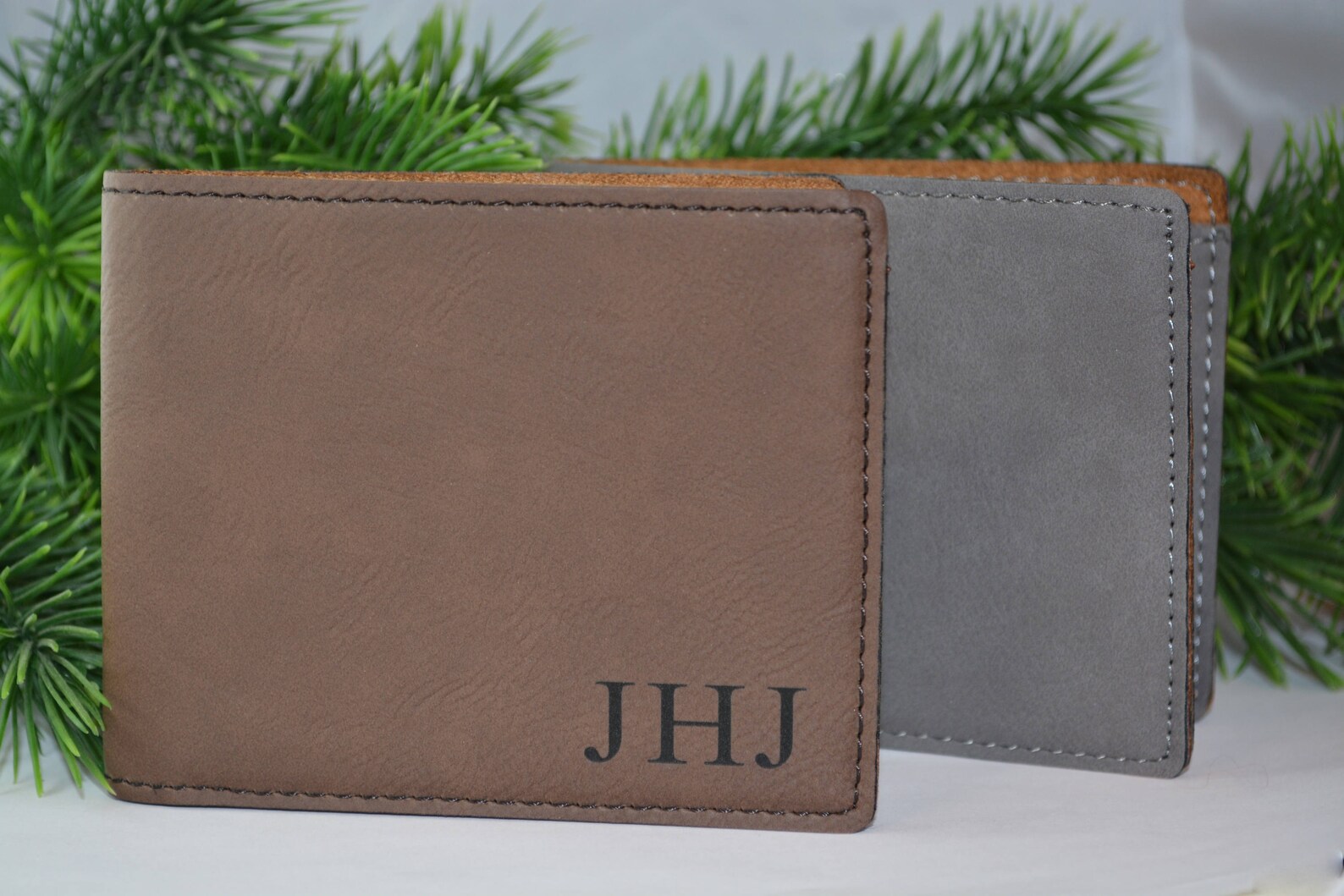 Personalized Bifold Wallet Vegan Leather Engraved Wallet - Etsy