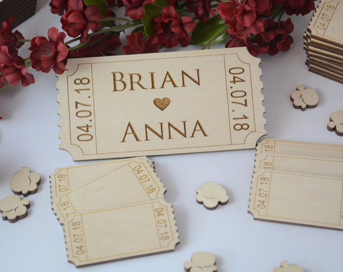 Movie Tickets, Guest Book Alternative, Interactive Guest Book, Theme ...