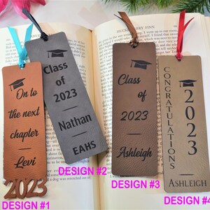 Graduate Bookmark, Gift for Graduate, Graduation Gift, Leatherette ...