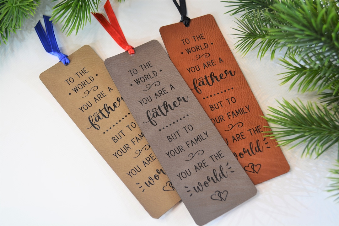 Bookmark for Dad, Fathers Day Gift, Leatherette Bookmark, Bookmark for ...