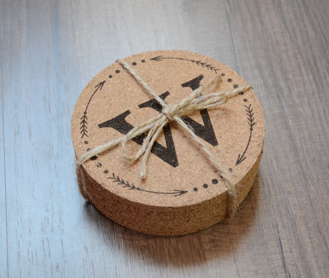 Coaster Gift Set, Personalized Cork Coasters, Personalized Coaster Set ...