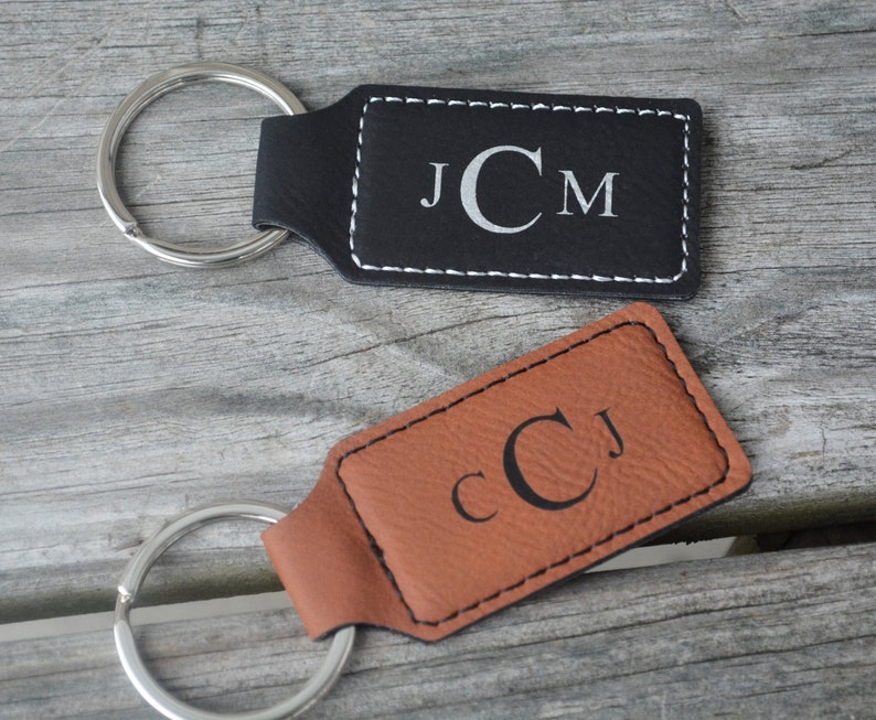 Personalized Vegan Leather Keychain Vegan Key Chain Key Fob | Etsy