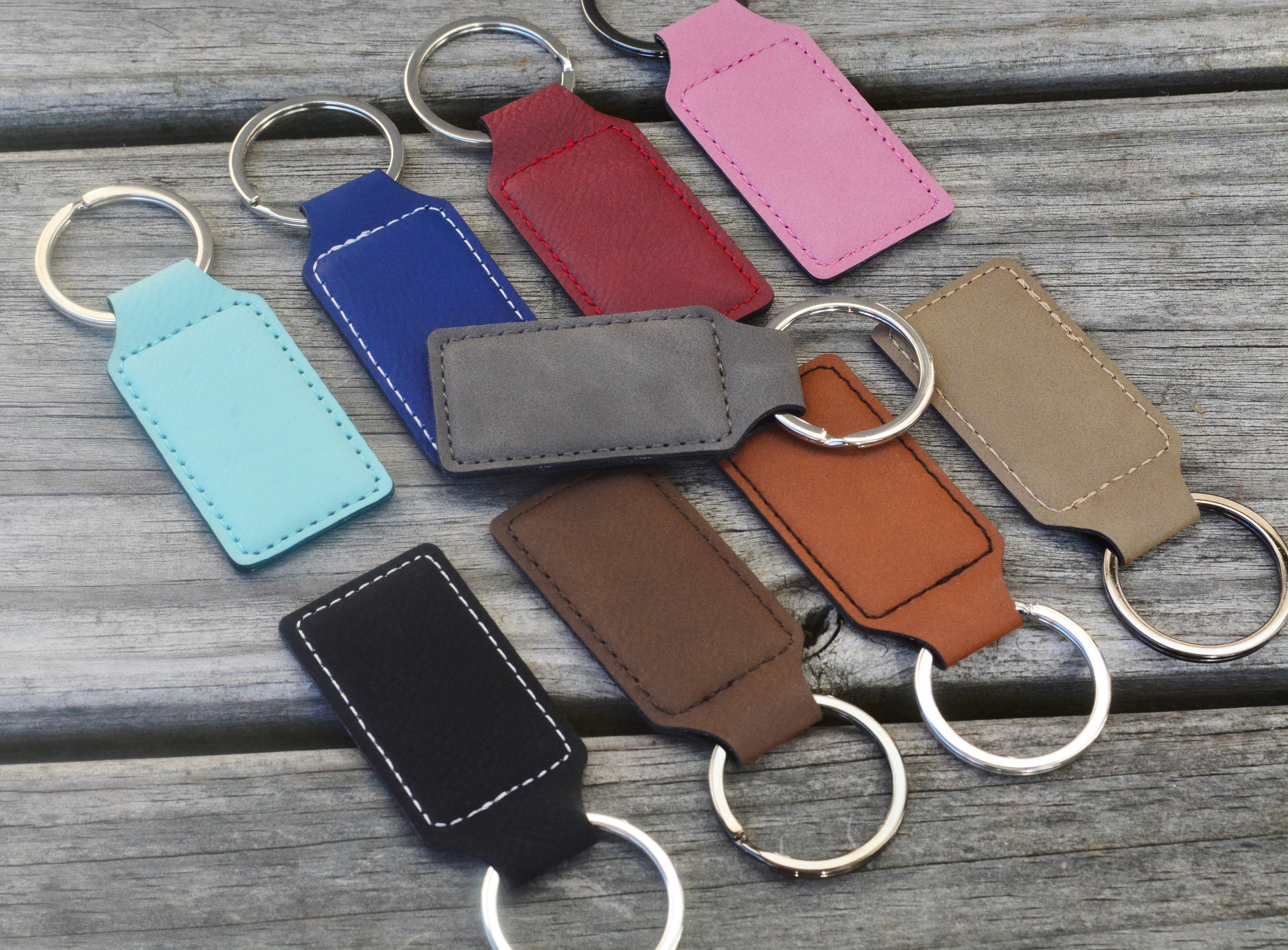 Personalized Vegan Leather Keychain Vegan Key Chain Key Fob - Etsy España