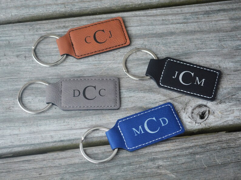 Personalized Vegan Leather Keychain Vegan Key Chain Key Fob | Etsy