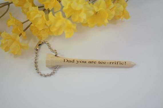Golf Tee Key Ring Golf Key Chain Gift for Golfer Tee-rrific - Etsy