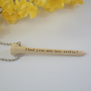 Golf Tee Key Ring, Golf Key Chain, Gift for Golfer, Tee-rrific Dad ...