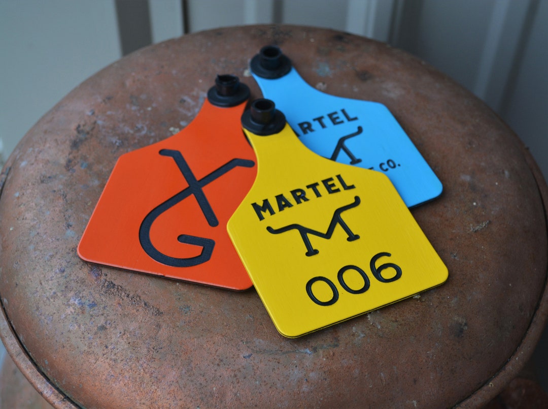 1 Cattle Ear Tag, Engraved Cattle Ear Tag, Cattle Brand Ear Tag ...