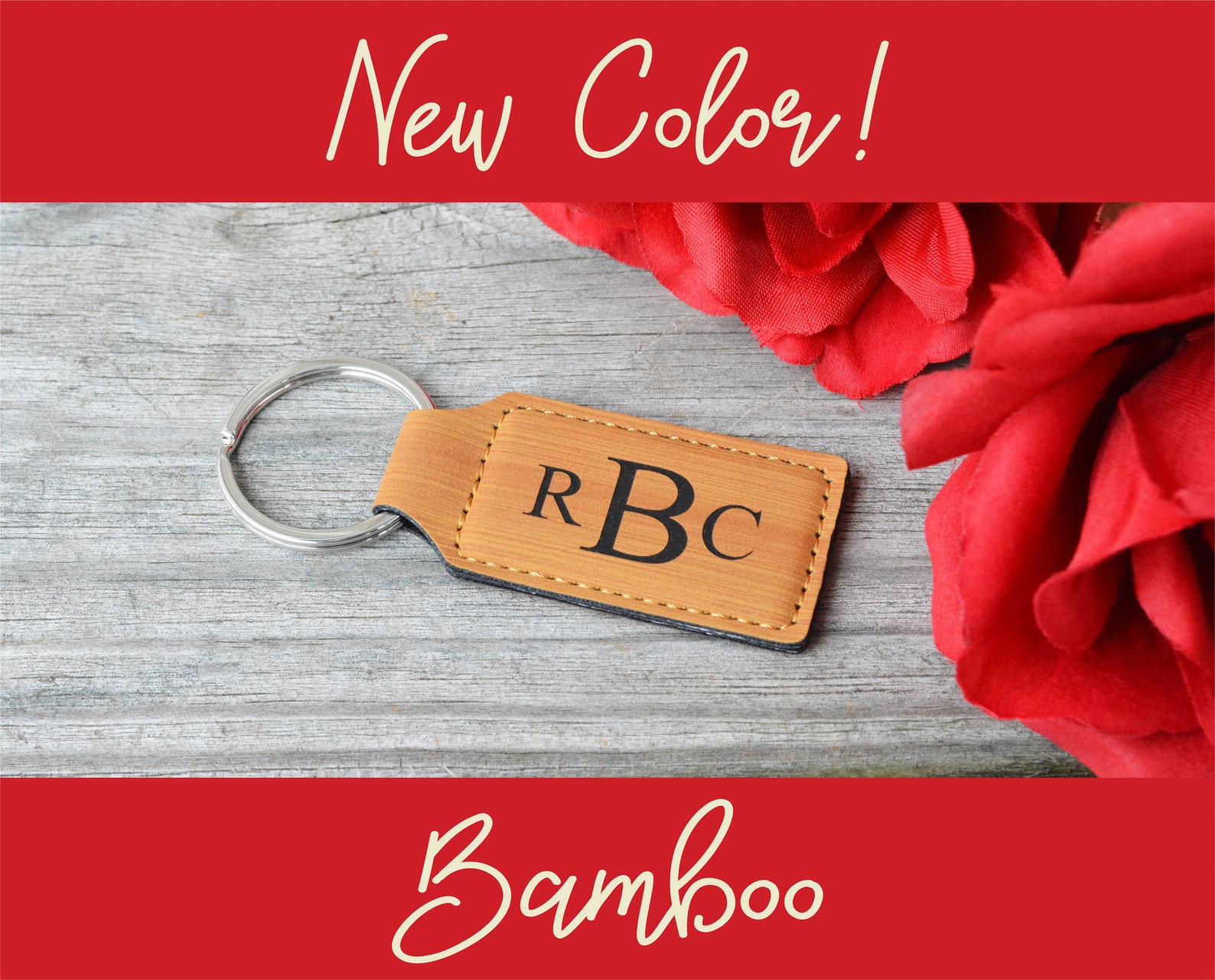 Personalized Vegan Leather Keychain Vegan Key Chain Key Fob | Etsy