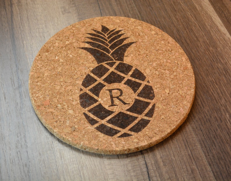 CHOOSE YOUR DESIGN Personalized Trivet Monogrammed Cork | Etsy
