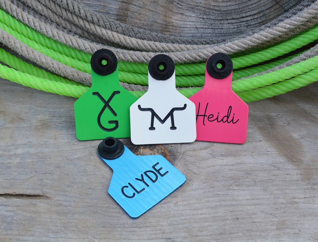 1 Calf Ear Tag, Small Engraved Ear Tag, Calf Brand Ear Tag ...