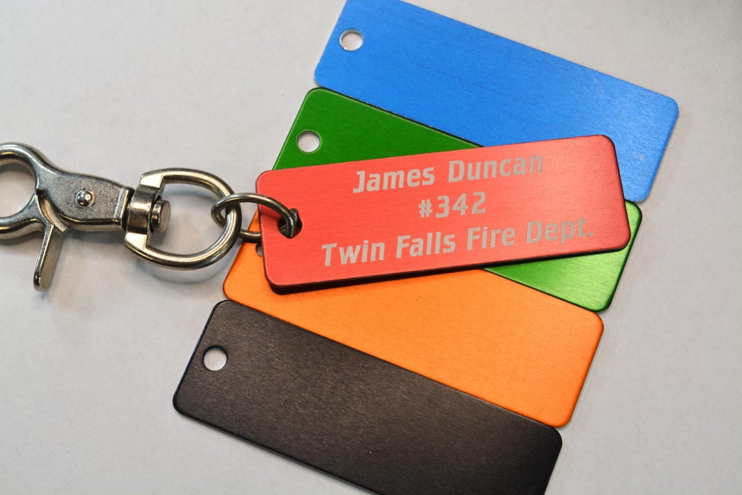 Engraved Accountability Tag, First Responder Keychain, Personalized ...