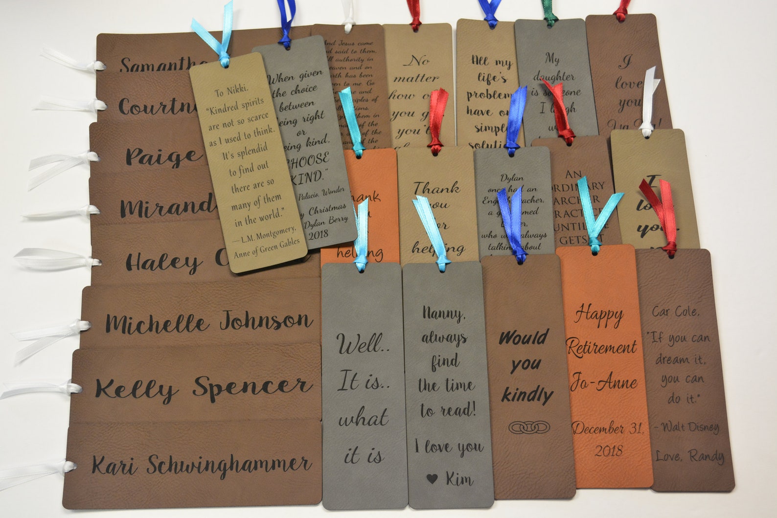 Leatherette Bookmark Bookmark Personalized Bookmark Vegan - Etsy