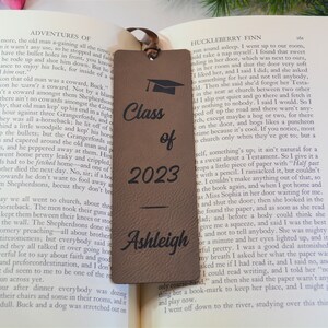 Graduate Bookmark, Gift for Graduate, Graduation Gift, Leatherette ...