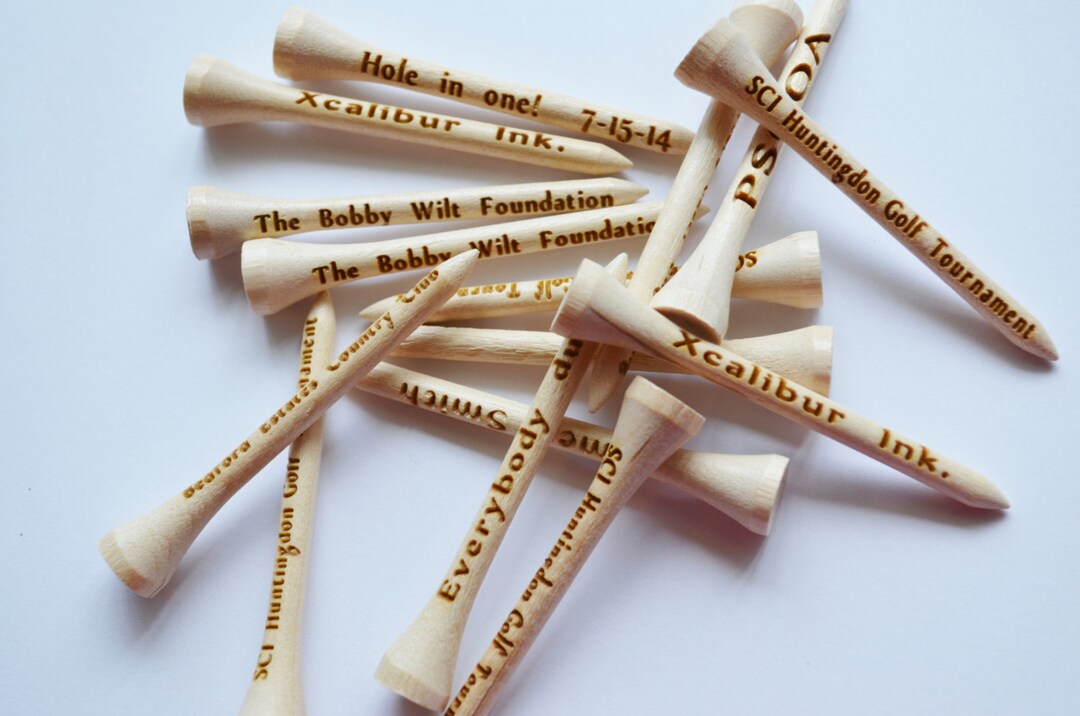 20 Extra Long 3 1/4" Personalized Golf Tees, Wedding Favors, Fathers ...
