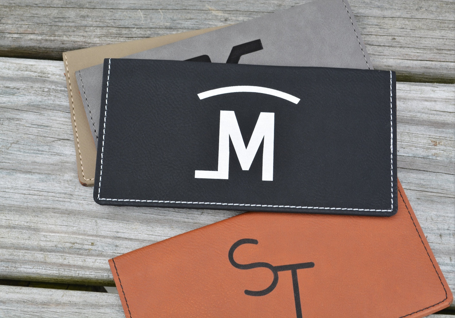 Checkbook Cover With Brand Engraved Checkbook Cover Ranch | Etsy