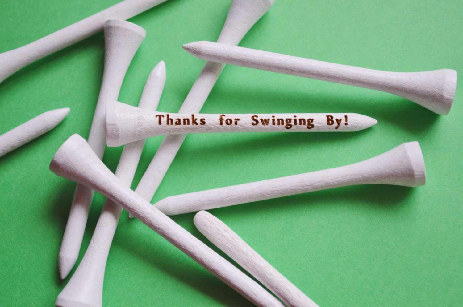 12 - 2 3/4" Personalized White Golf Tees, Golf Wedding Favors, Fathers ...