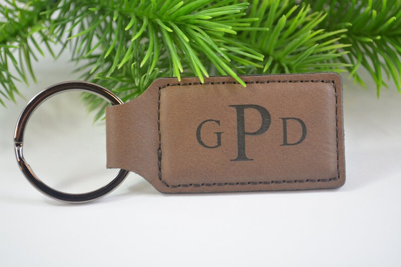 Personalized Vegan Leather Keychain Vegan Key Chain Key Fob | Etsy