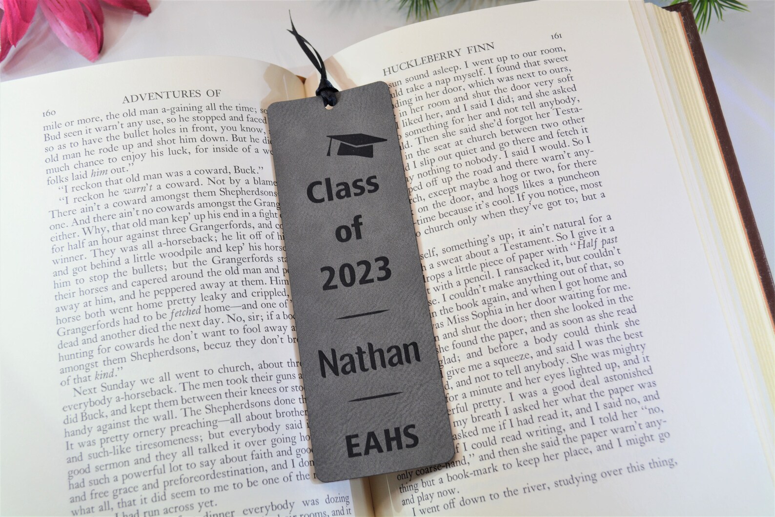 Graduate Bookmark, Gift for Graduate, Graduation Gift, Leatherette ...