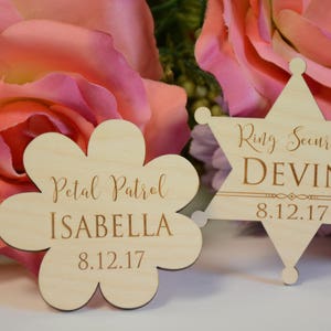 Ring Bearer, Flower Girl, Badges, Bling Security, Petal Patrol, Ring ...