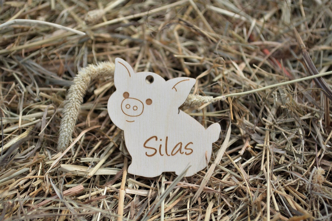 Pig Cutout, Wood Pig Tag, Pig Shape, Pig Tag, Farm Party, Pig, Cutout ...