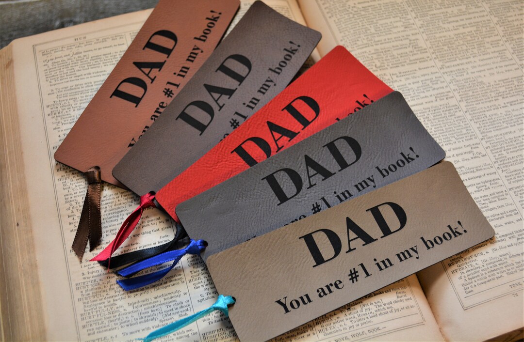 Bookmark for Dad, Fathers Day Gift, Leatherette Bookmark, Bookmark for ...