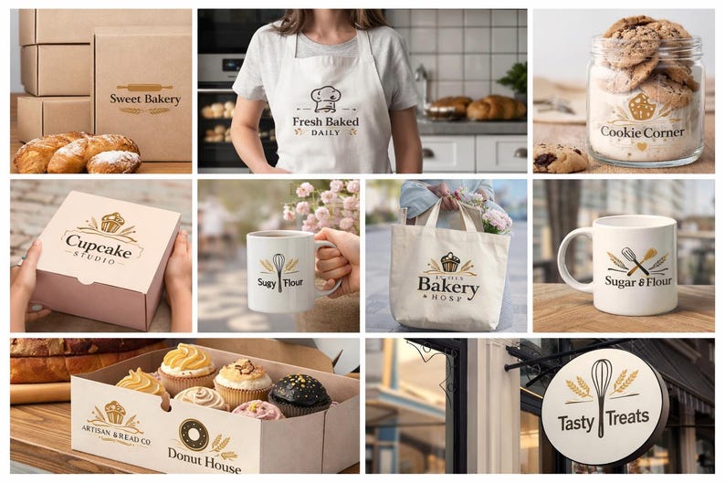 Bakery Logo SVG Bundle, 16 Designs, Branding Cut File (instant Download ...