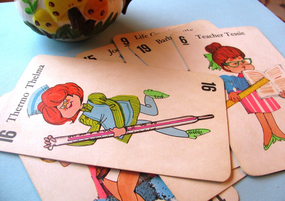 1968 Jumbo Old Maid Cards- Set of 6 - Etsy