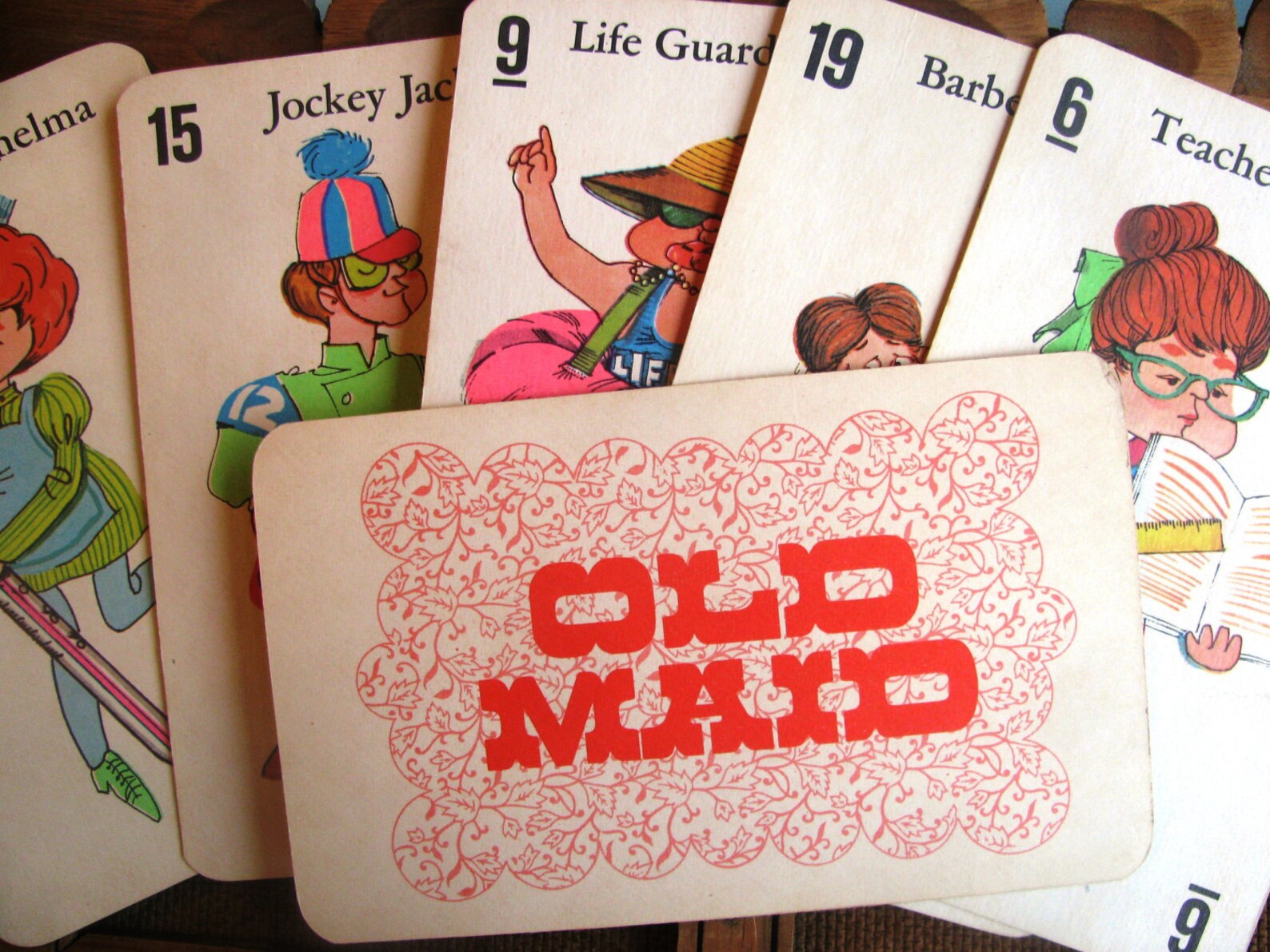 1968 Jumbo Old Maid Cards- Set of 6 - Etsy