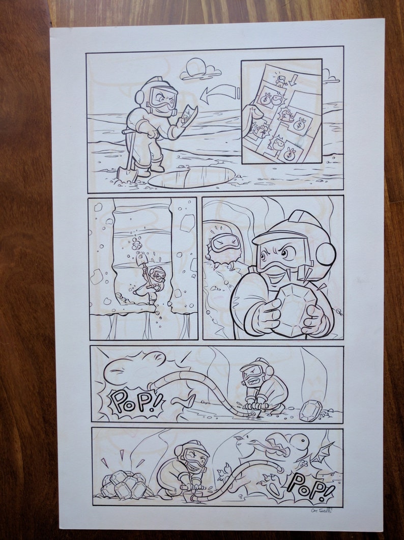 Dig Dug 30th Anniversary Comic Page 1 - Etsy